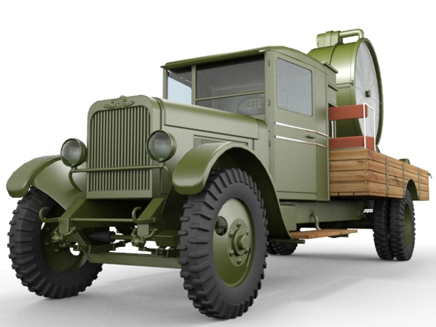 3d Zis-12 Searchlight Truck Model