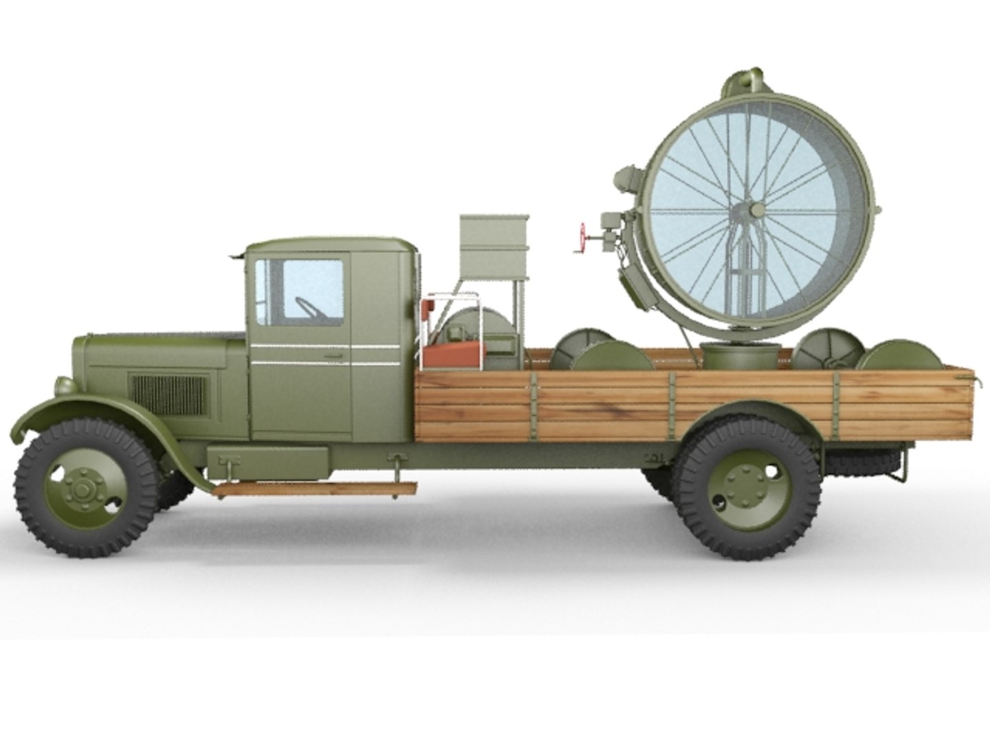 3d Zis-12 Searchlight Truck Model