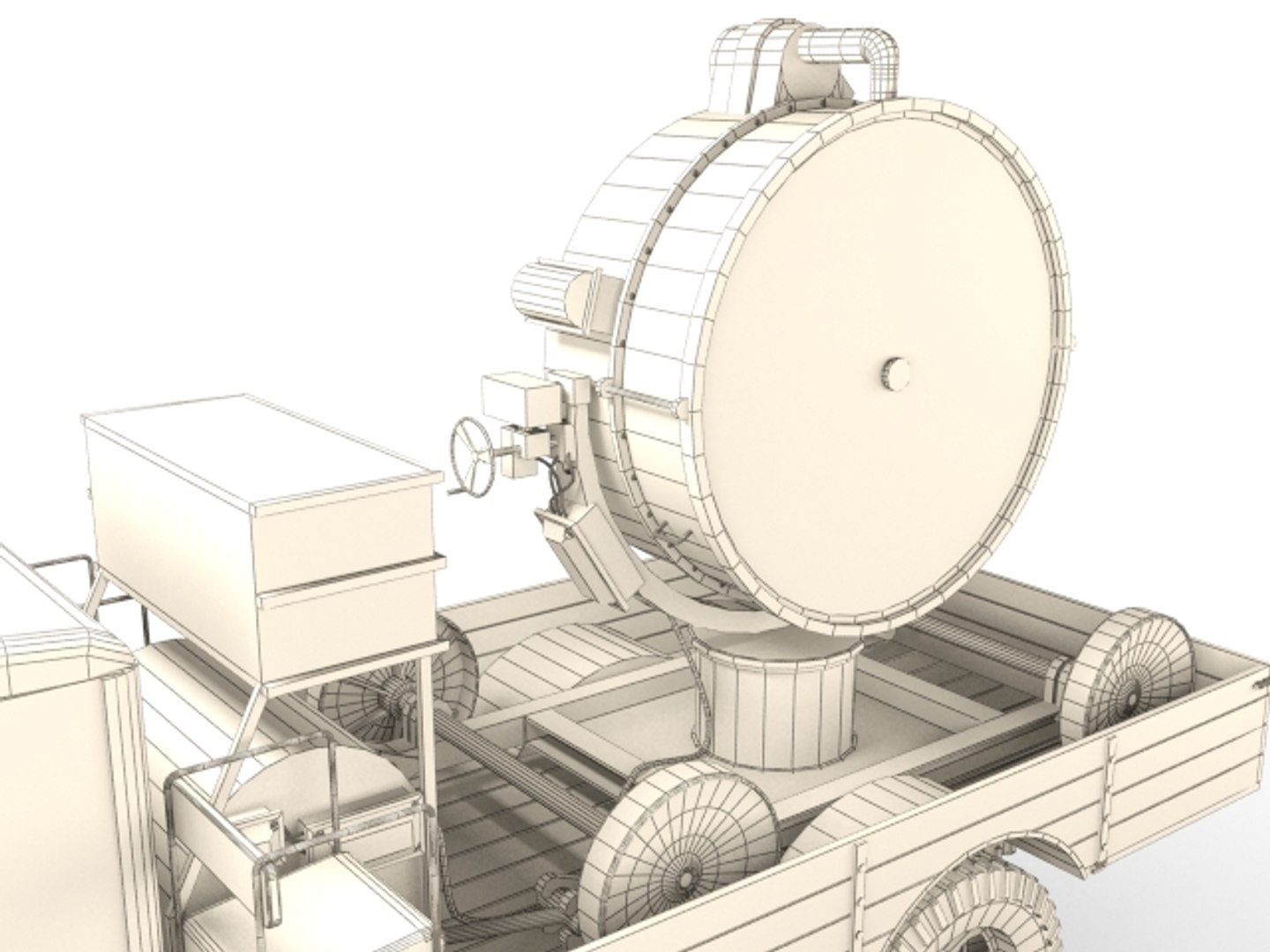 3d Zis-12 Searchlight Truck Model
