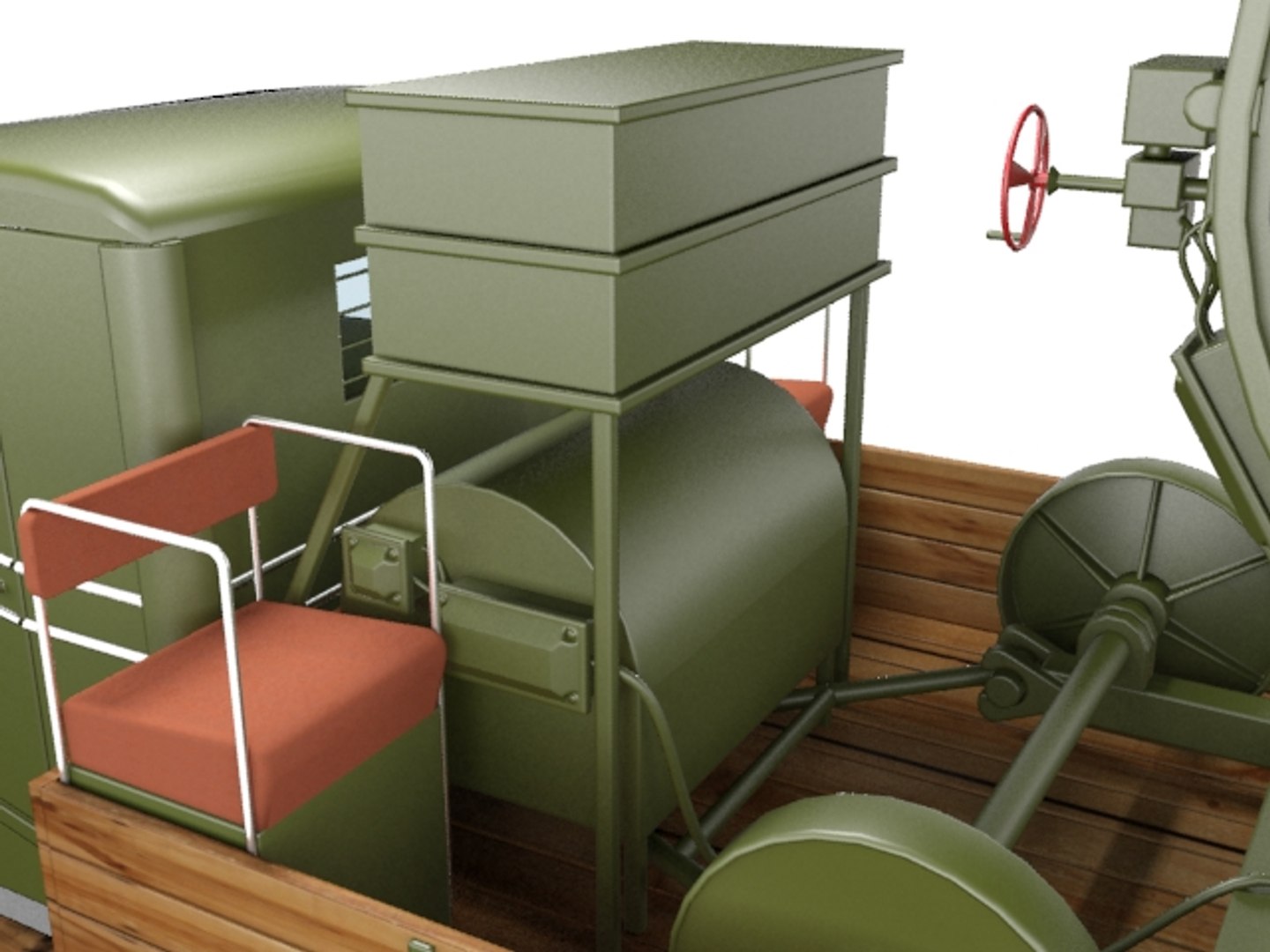 3d Zis-12 Searchlight Truck Model