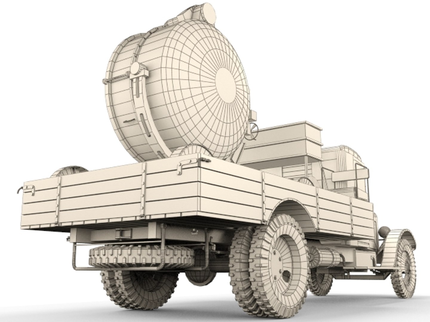 3d Zis-12 Searchlight Truck Model