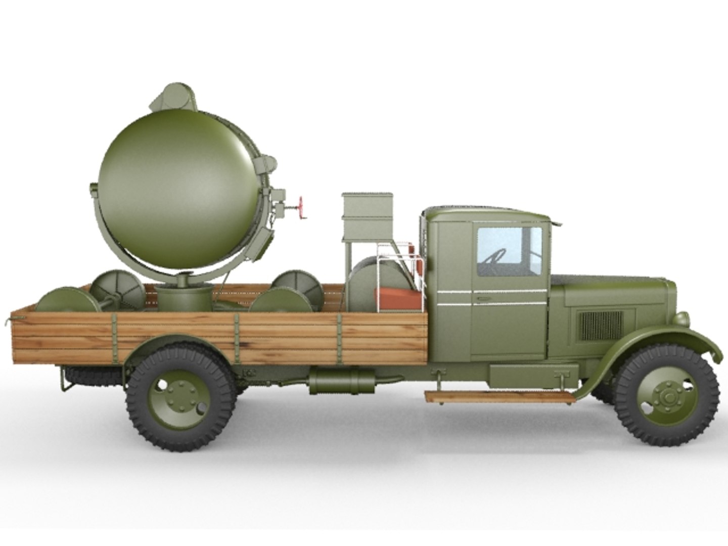 3d Zis-12 Searchlight Truck Model