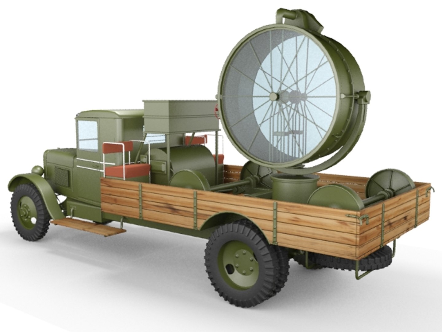 3d Zis-12 Searchlight Truck Model