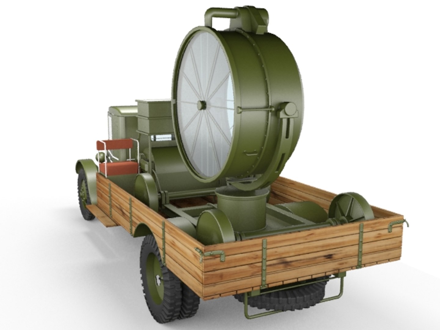 3d Zis-12 Searchlight Truck Model