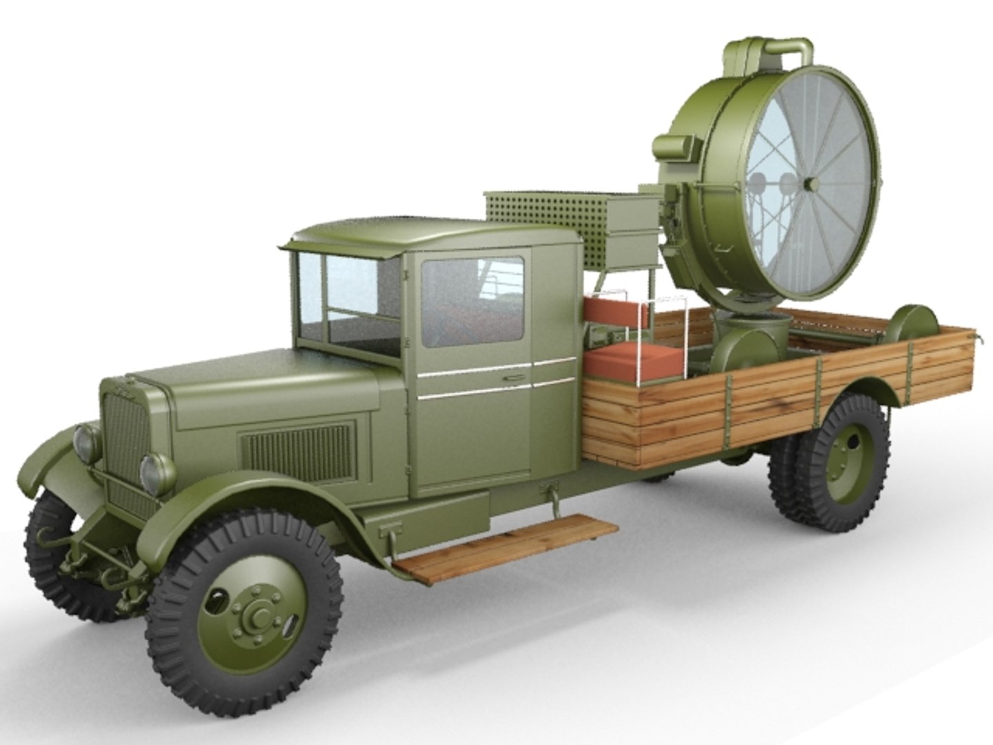 3d Zis-12 Searchlight Truck Model