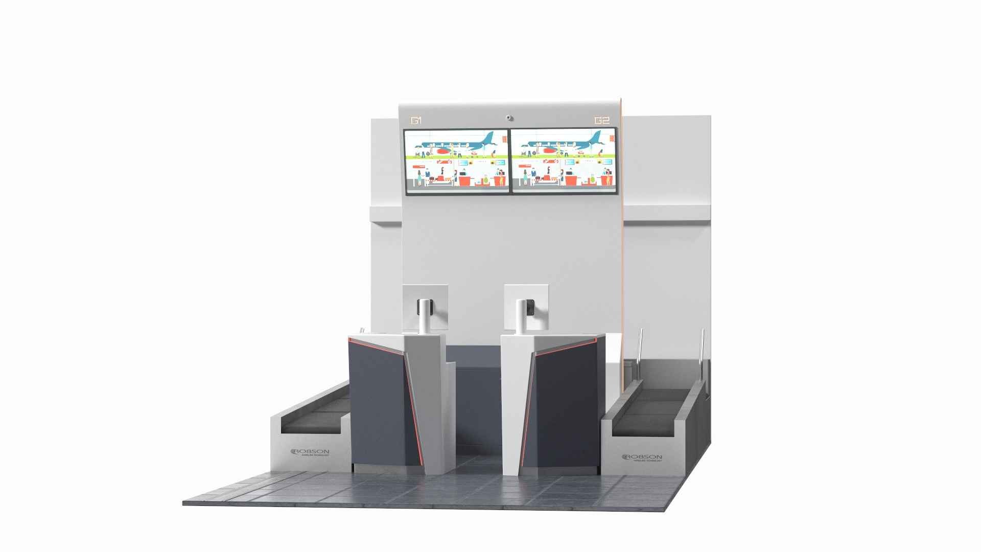Airport Counter Check-In Rigged For Maya 3D - TurboSquid 2241567