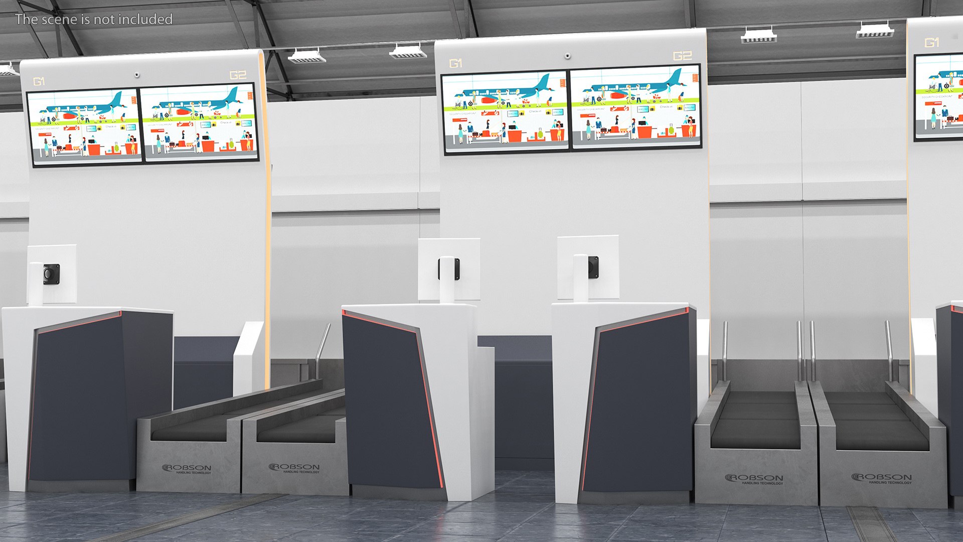 Airport Counter Check-In Rigged For Maya 3D - TurboSquid 2241567