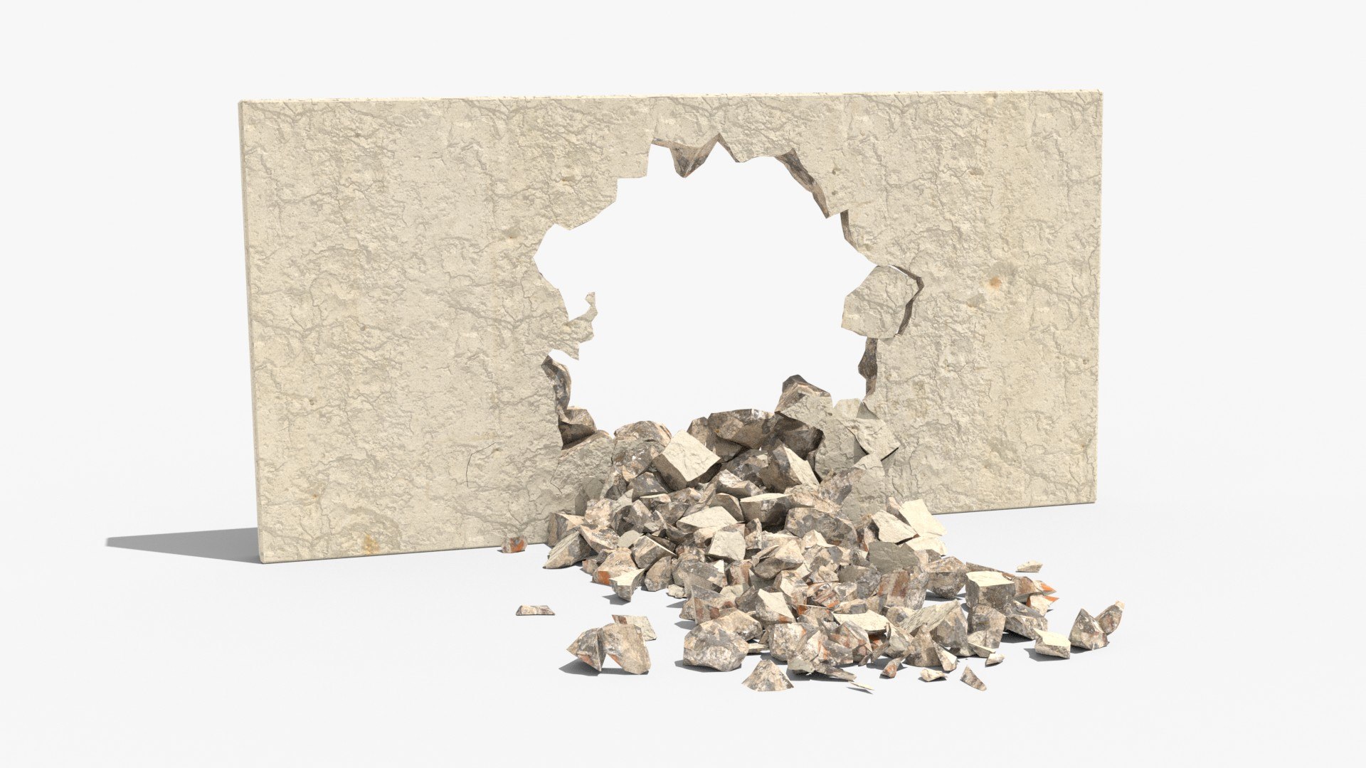 3D Animated Broken Wall - TurboSquid 1732423