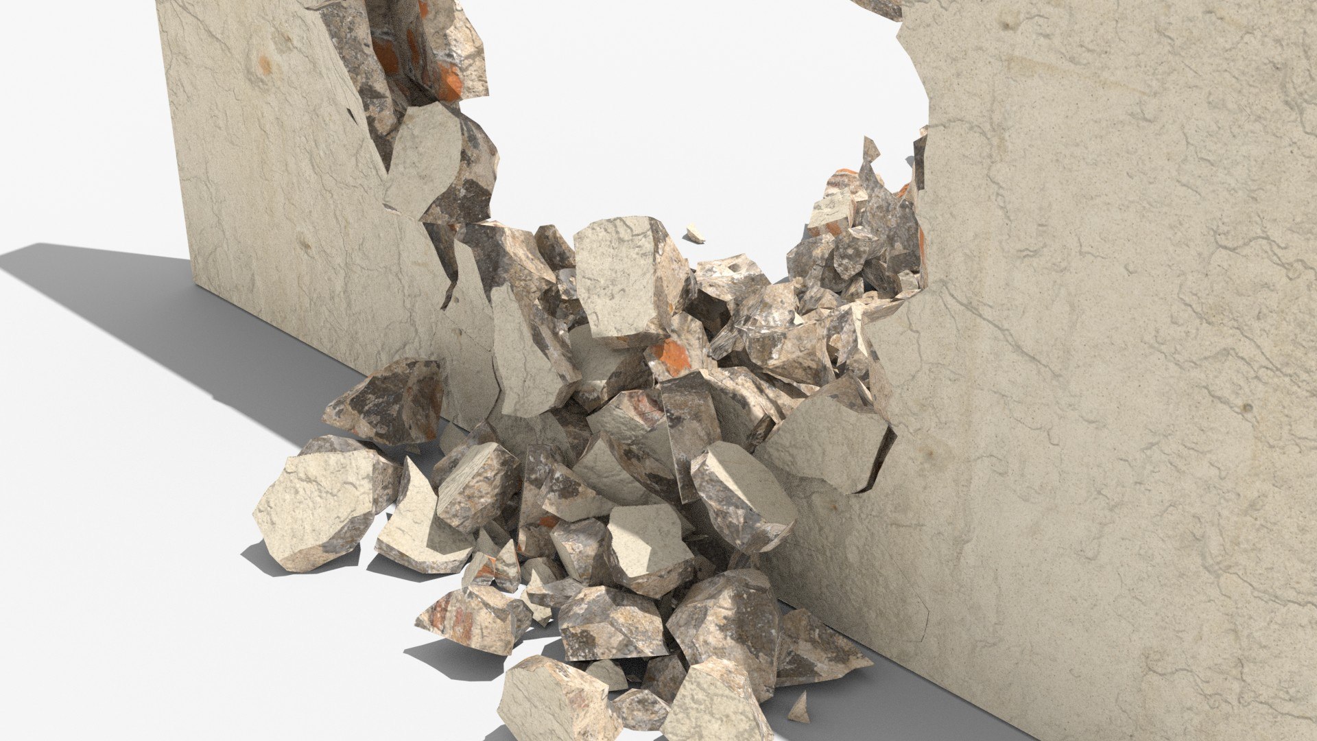 3D Animated Broken Wall - TurboSquid 1732423