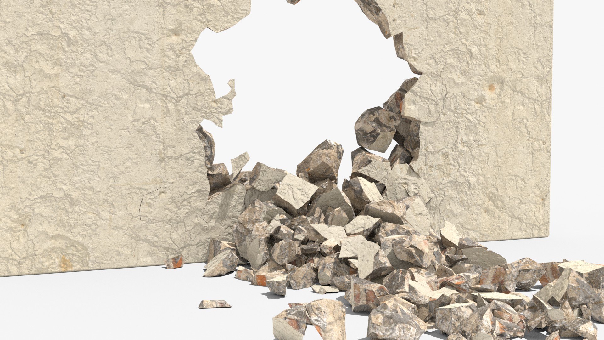 3D Animated Broken Wall - TurboSquid 1732423
