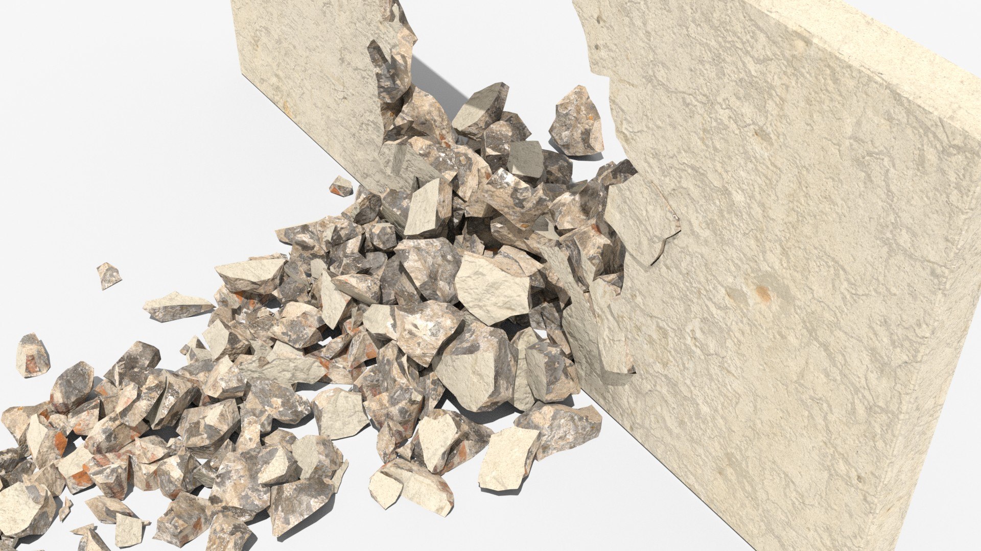 3D Animated Broken Wall - TurboSquid 1732423