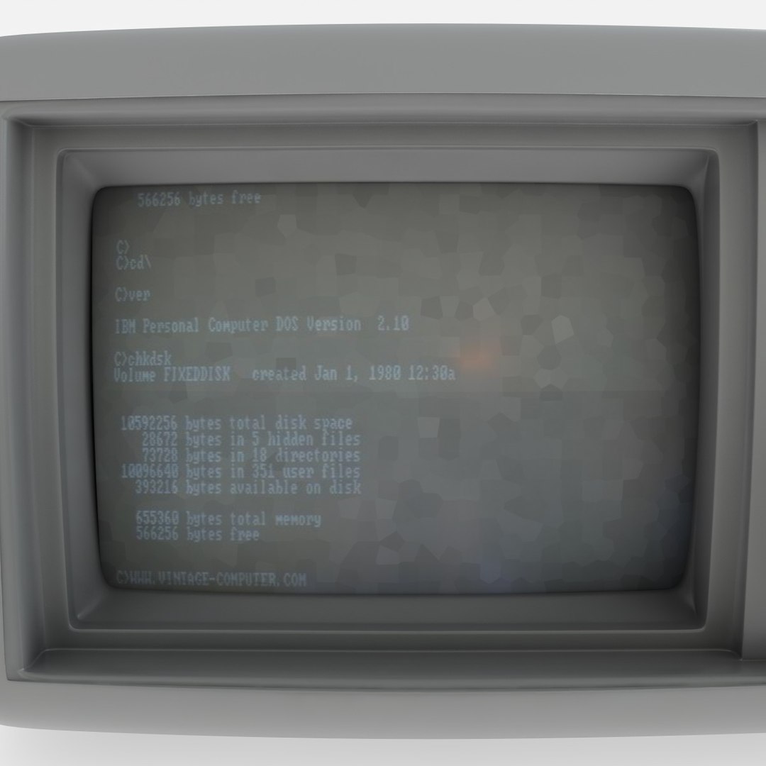Old Ibm Monitor 3d C4d