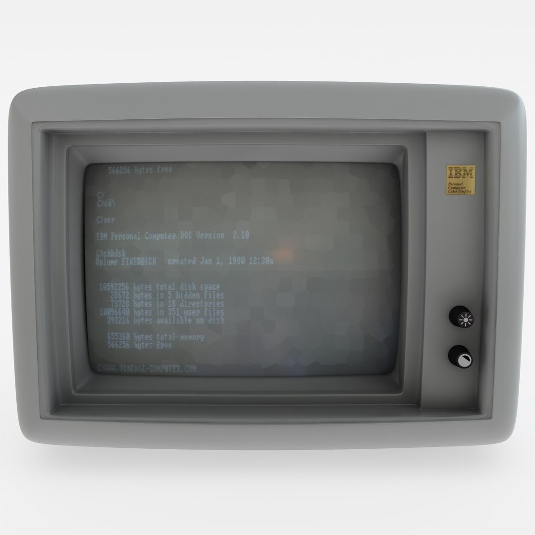 Old Ibm Monitor 3d C4d
