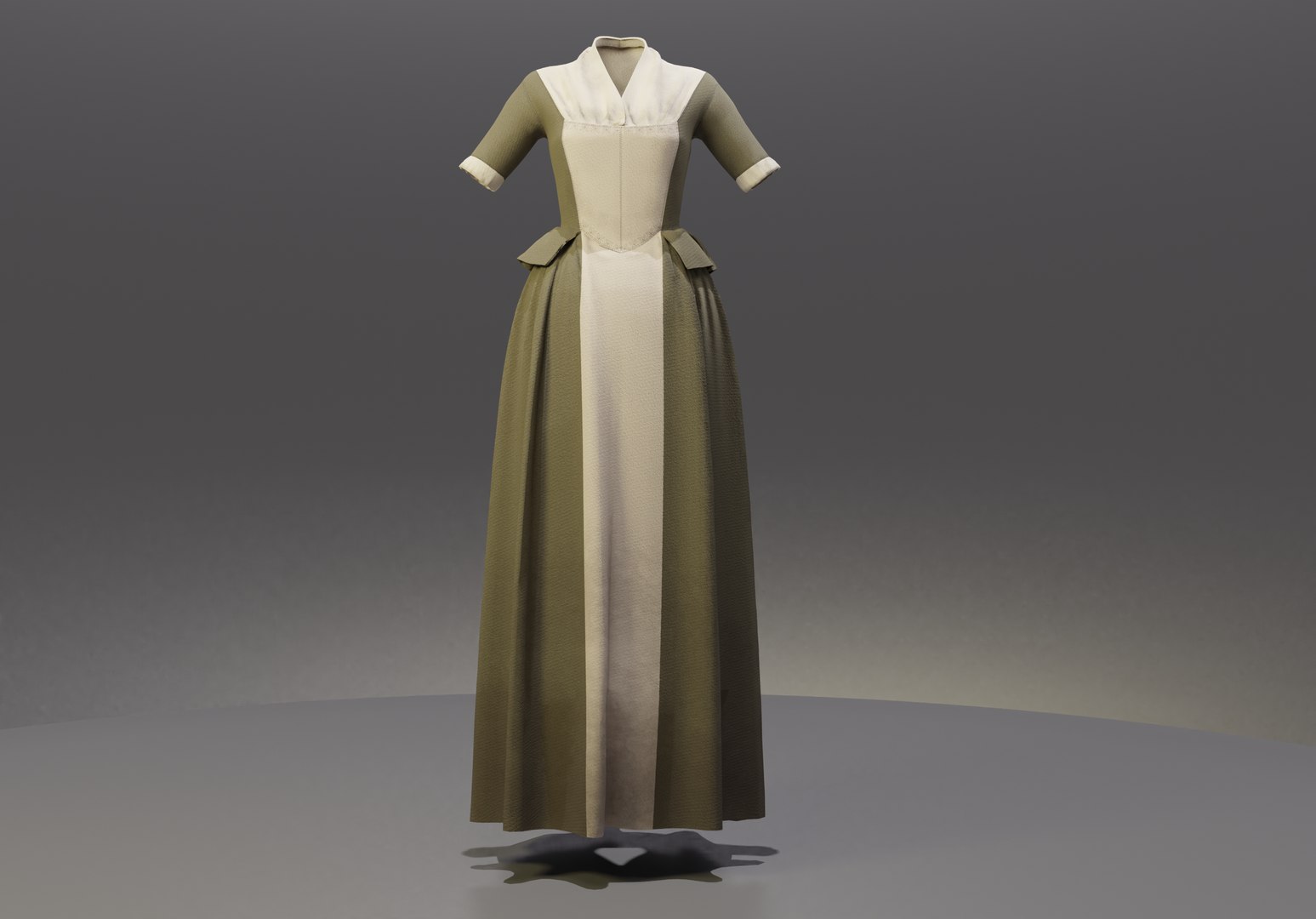 3D Traditional Colonial Dresses Set - TurboSquid 1810762