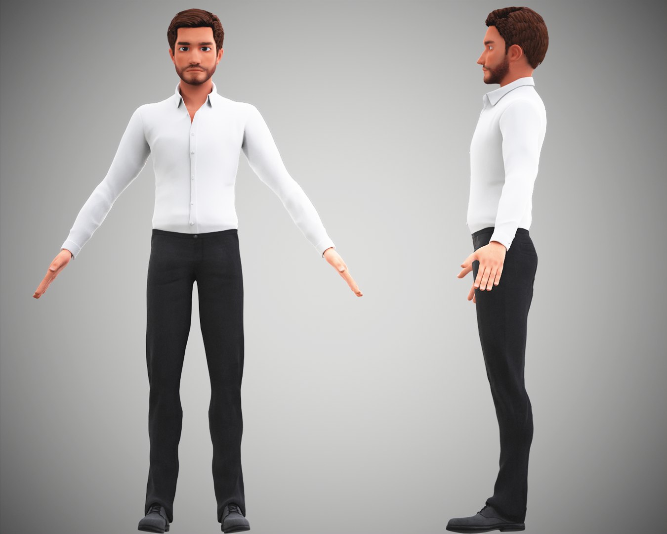 Game Stylized Cartoon Man 3d Model 3D Model - TurboSquid 2135257