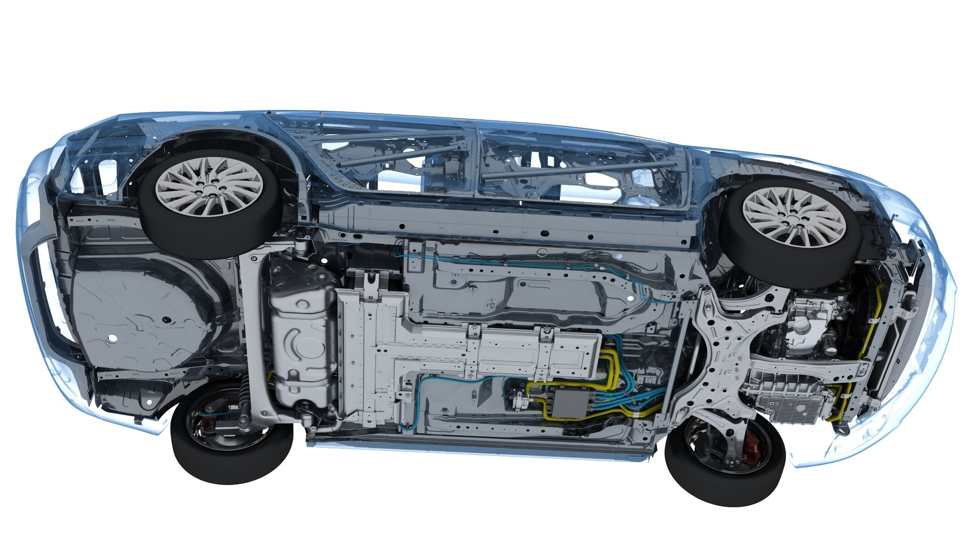 Hybrid Electric Car Frame Chassis X-Ray 3D Model - TurboSquid 2049362