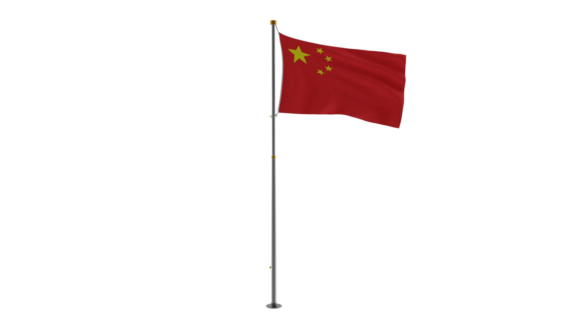Pole Flag China 3D Model - TurboSquid 2228082