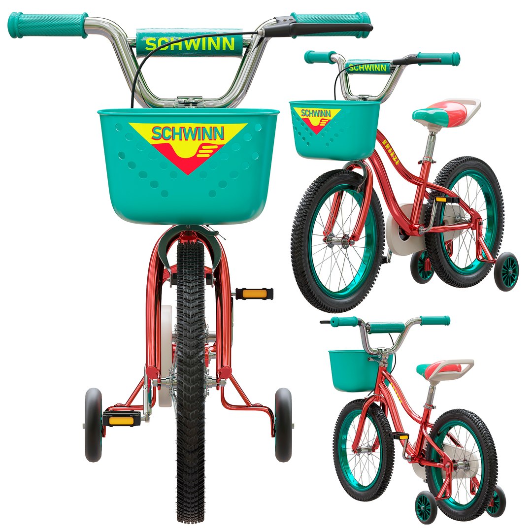 Schwinn 12 Breeze Girls Child Bike With Basket 3D Model - TurboSquid ...