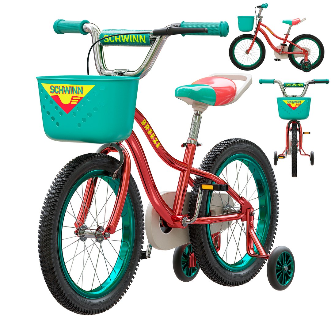 Schwinn 12 Breeze Girls Child Bike With Basket 3D Model - TurboSquid ...