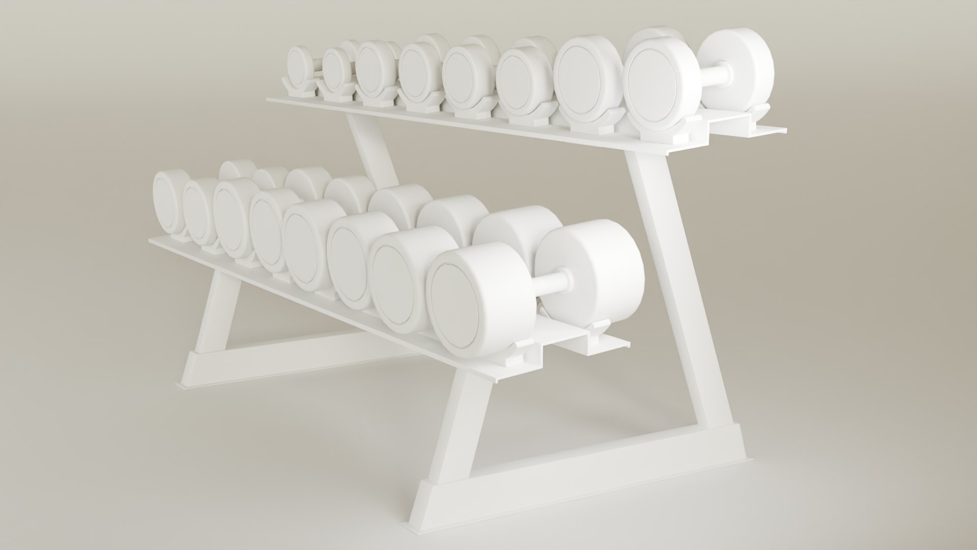 3D Dumbell Set Model - TurboSquid 2303321