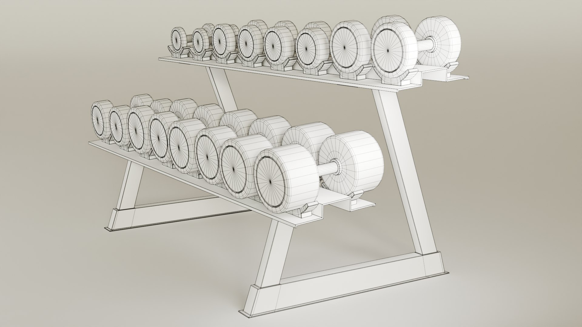 3D Dumbell Set Model - TurboSquid 2303321
