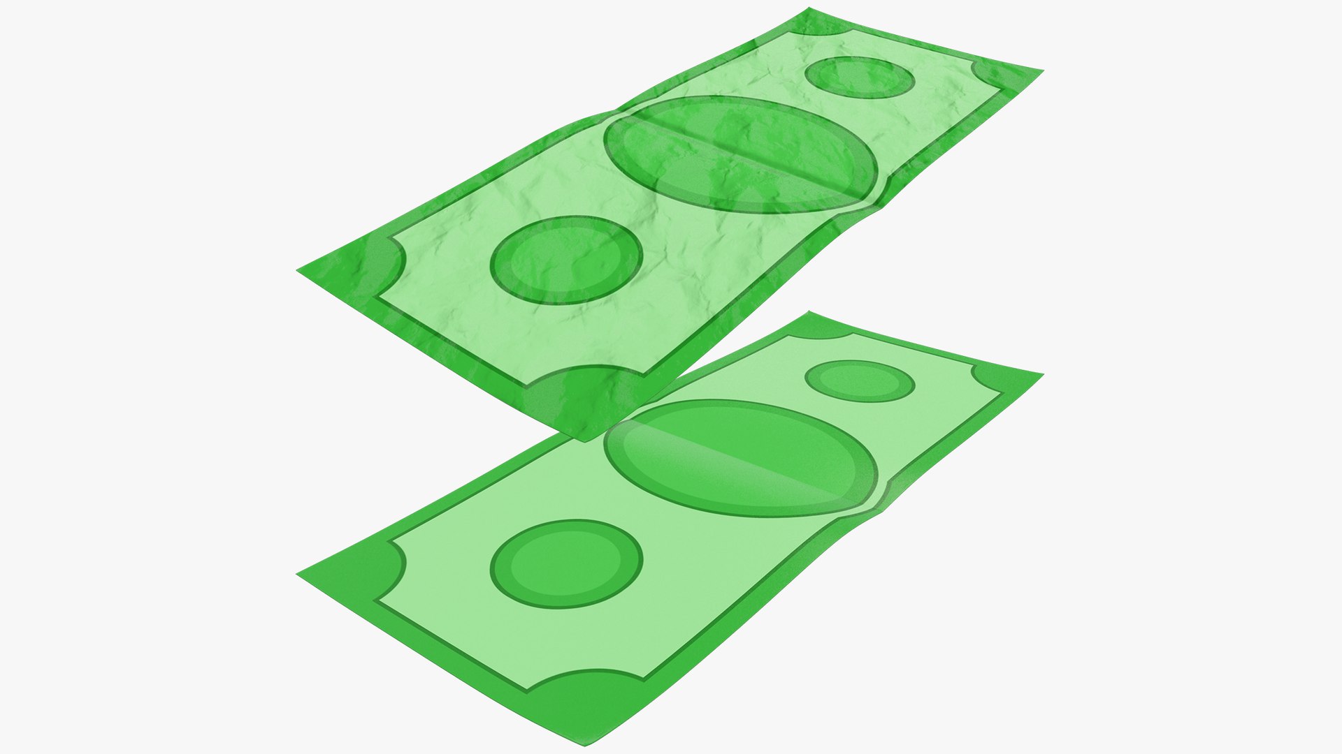 3D Cartoon Money Bills Collection V2 - TurboSquid 2006930