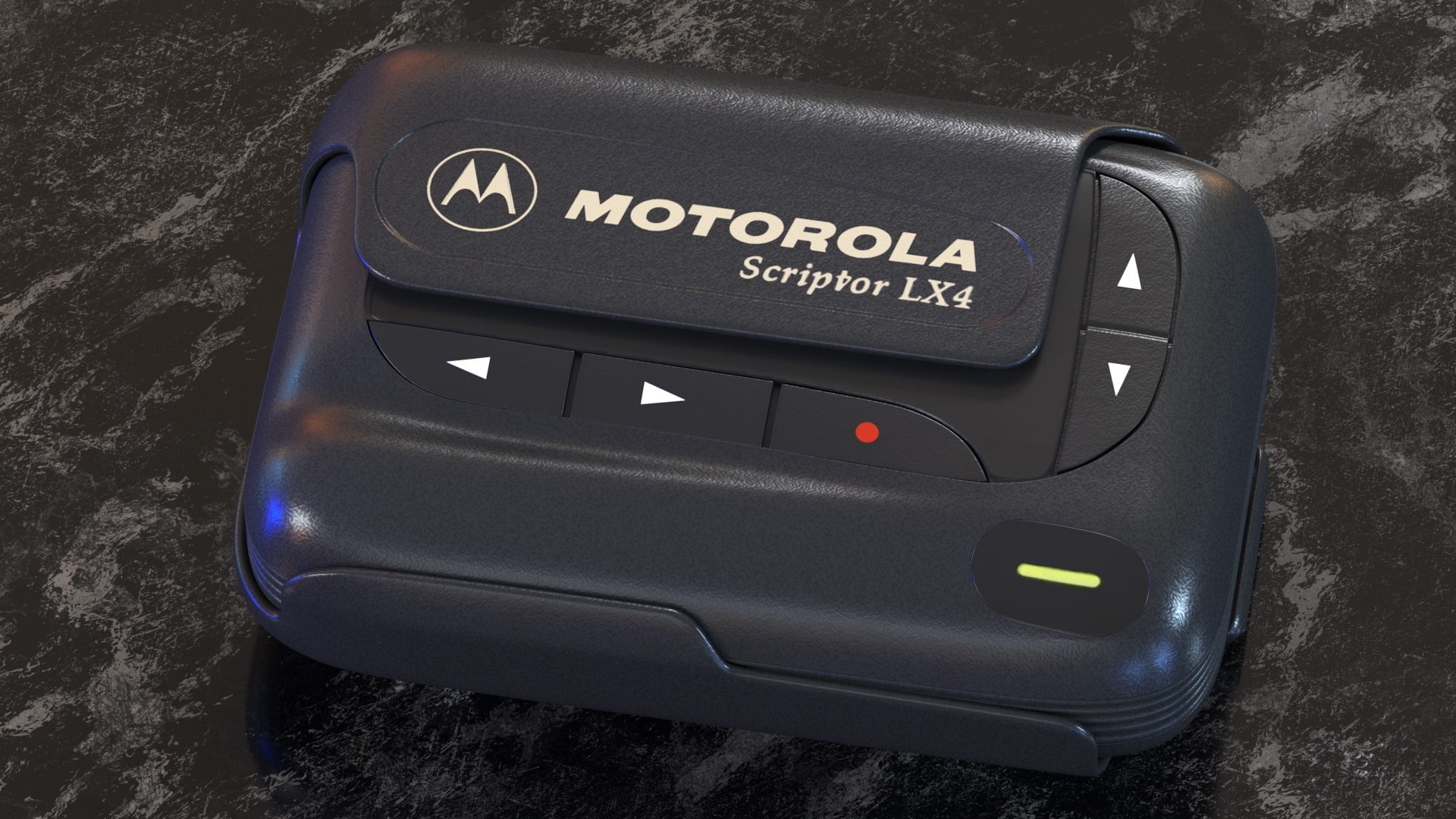 Motorola Scriptor LX4 Pager In Case Model - TurboSquid 1948570