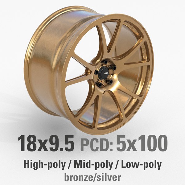 Konig Freeform 18x9 PCD 5x100 Rim 3D model - TurboSquid 1996715