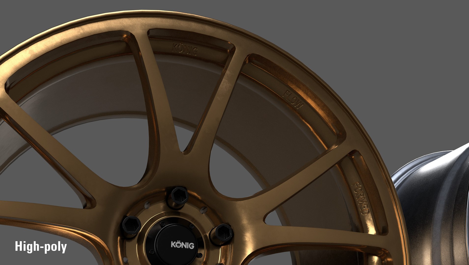 Konig Freeform 18x9 PCD 5x100 Rim 3D Model - TurboSquid 1996715