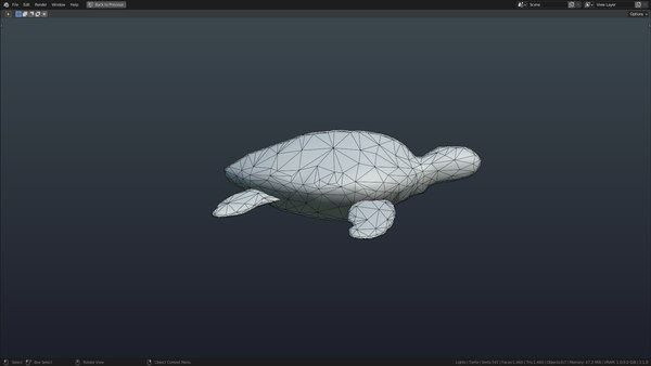 modelo 3d Tortuga Low Poly Rigged con textura realista - TurboSquid 1876200