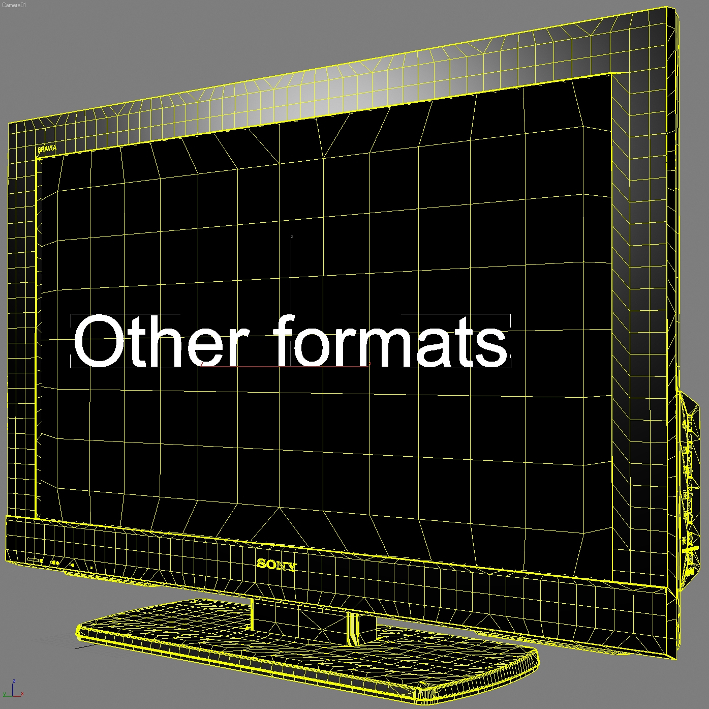 tv sony bravia 3d model