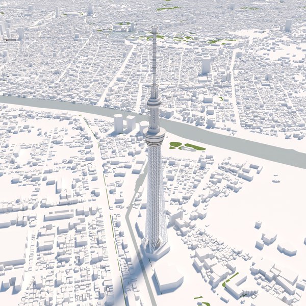 3D Tokyo Skytree TV Tower and environment - TurboSquid 1783009