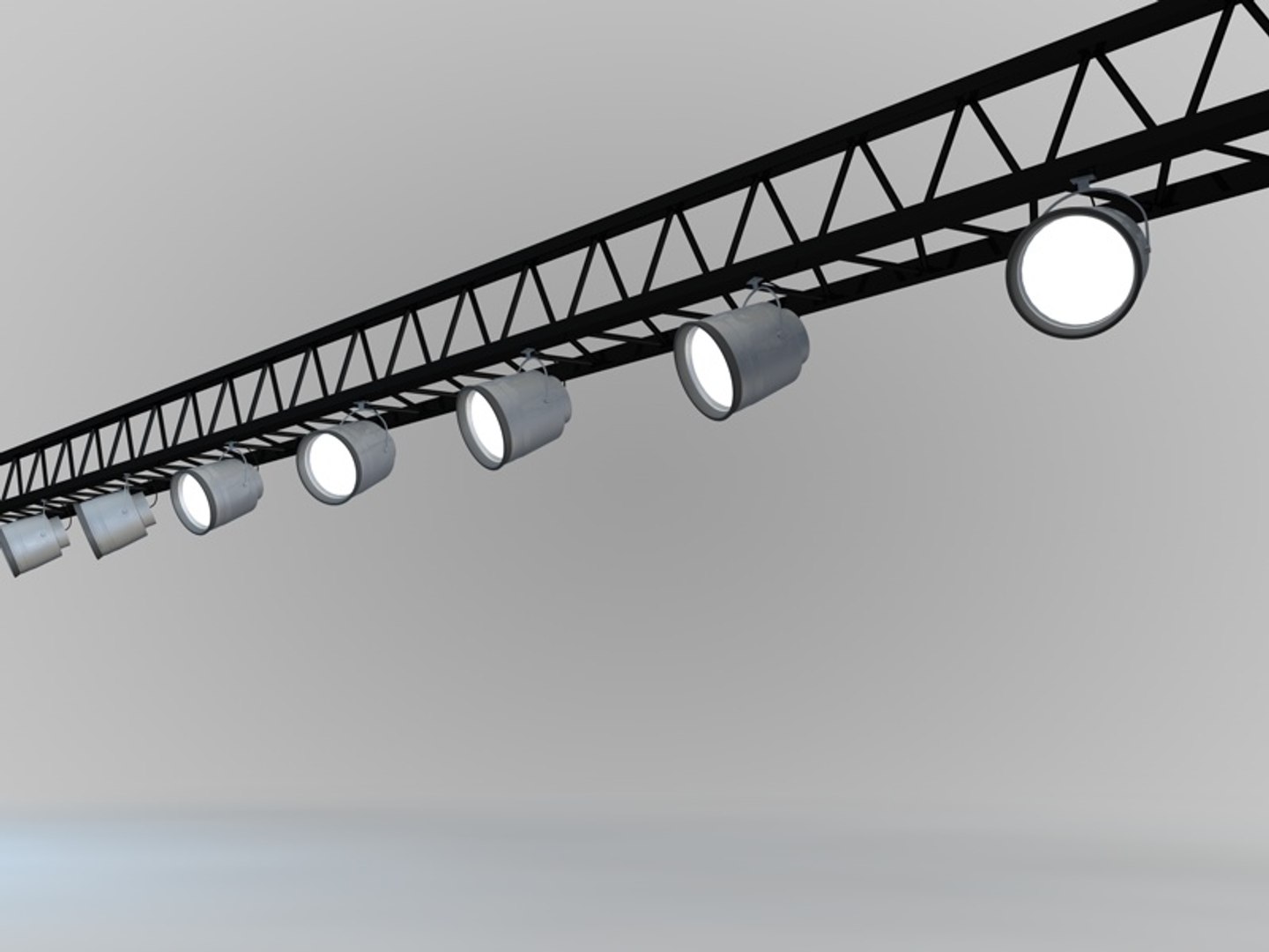 Track Spot Lights C4d