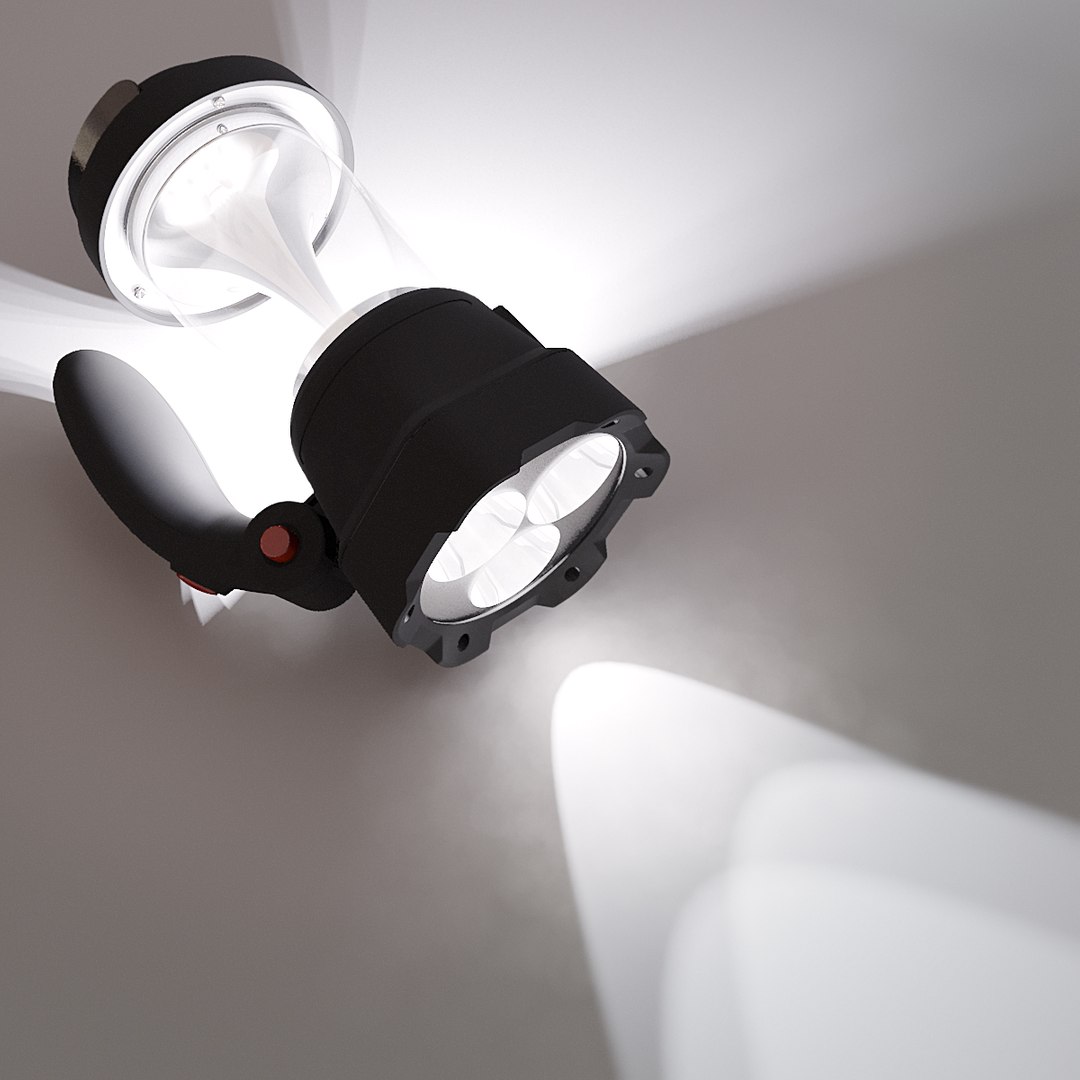 3d Model Led Lantern Flashlight Dynamo