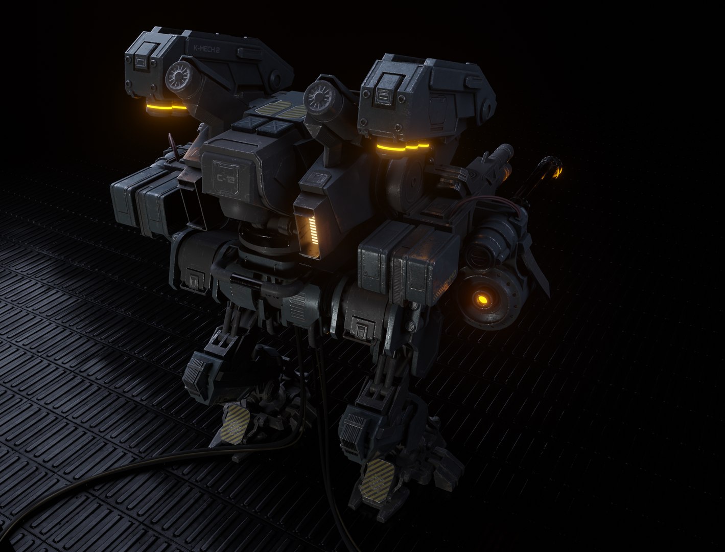 Mech Low-poly 3D Model PBR Game Ready 3D Model - TurboSquid 1820096