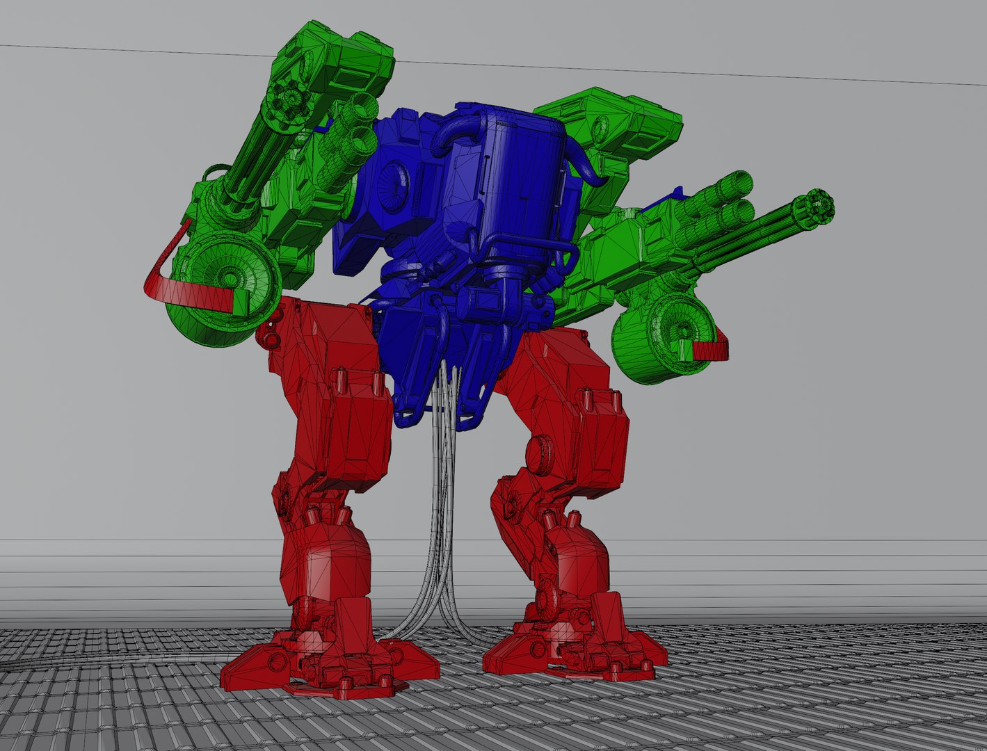 Mech Low-poly 3D Model PBR Game Ready 3D Model - TurboSquid 1820096
