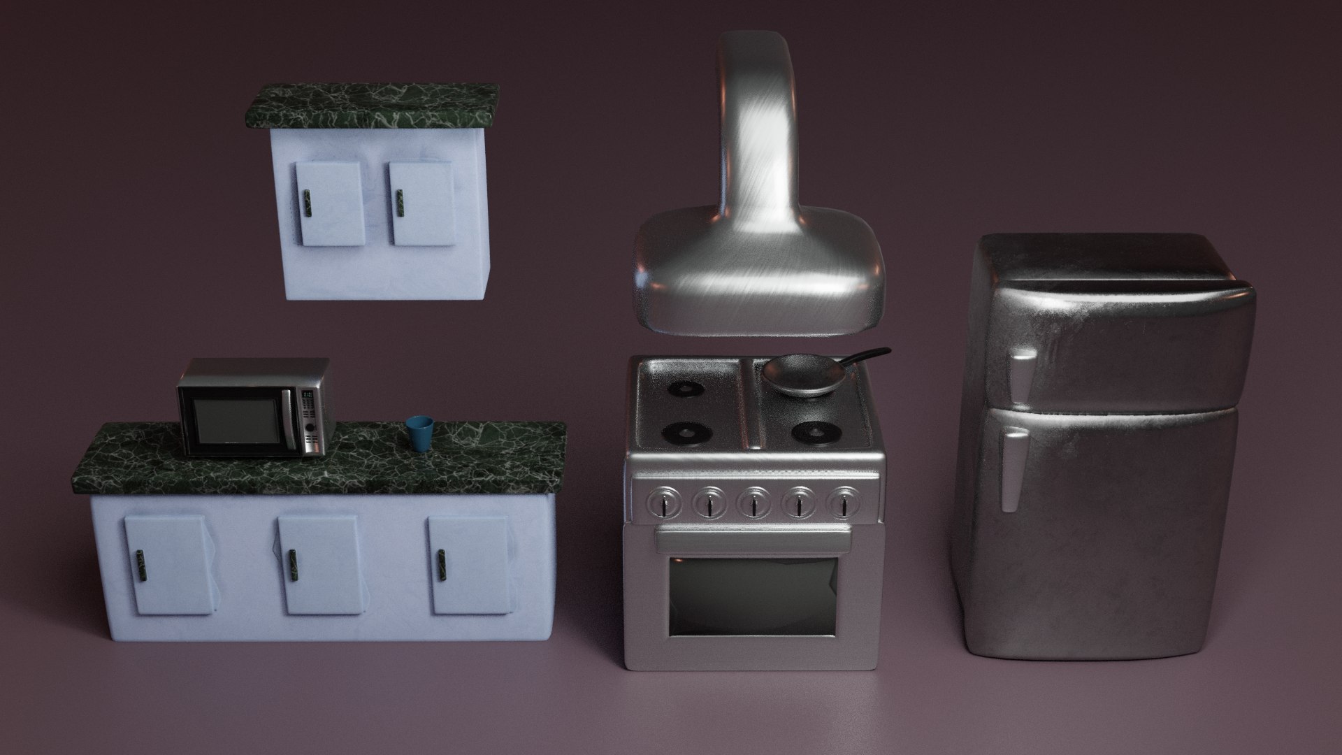 Kitchen Asset 3D Model - TurboSquid 1925073