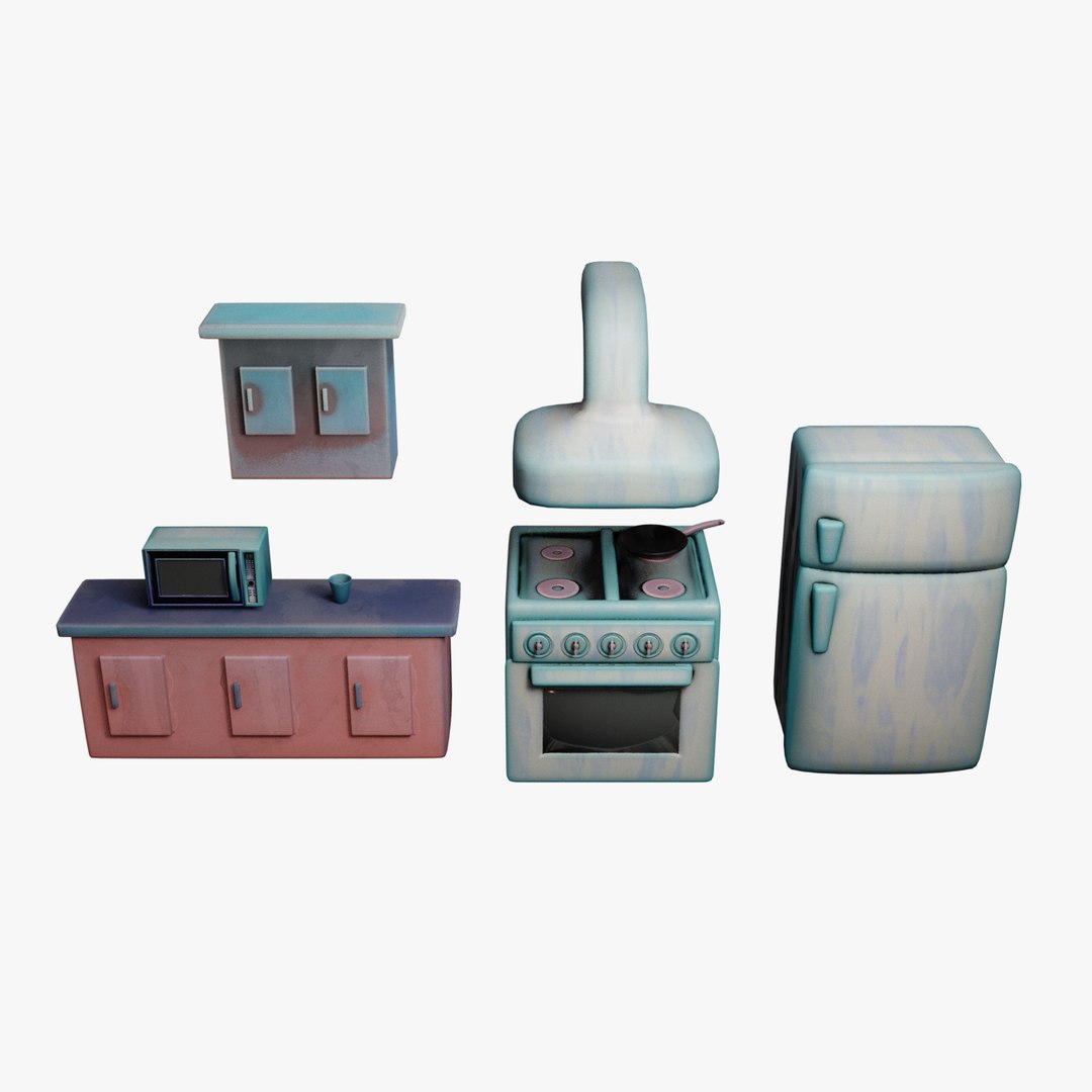 Kitchen Asset 3D Model - TurboSquid 1925073