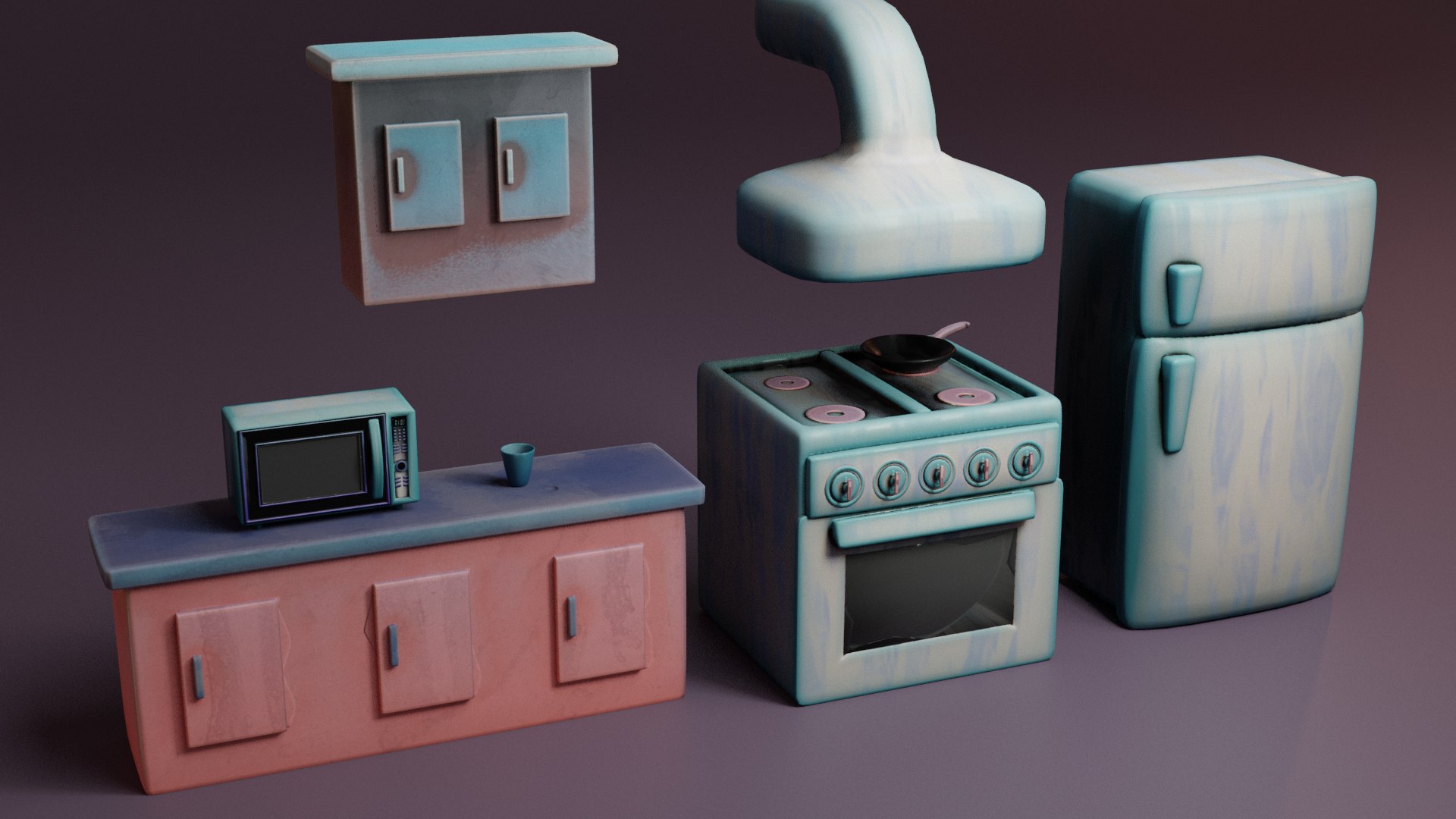 Kitchen Asset 3D Model - TurboSquid 1925073