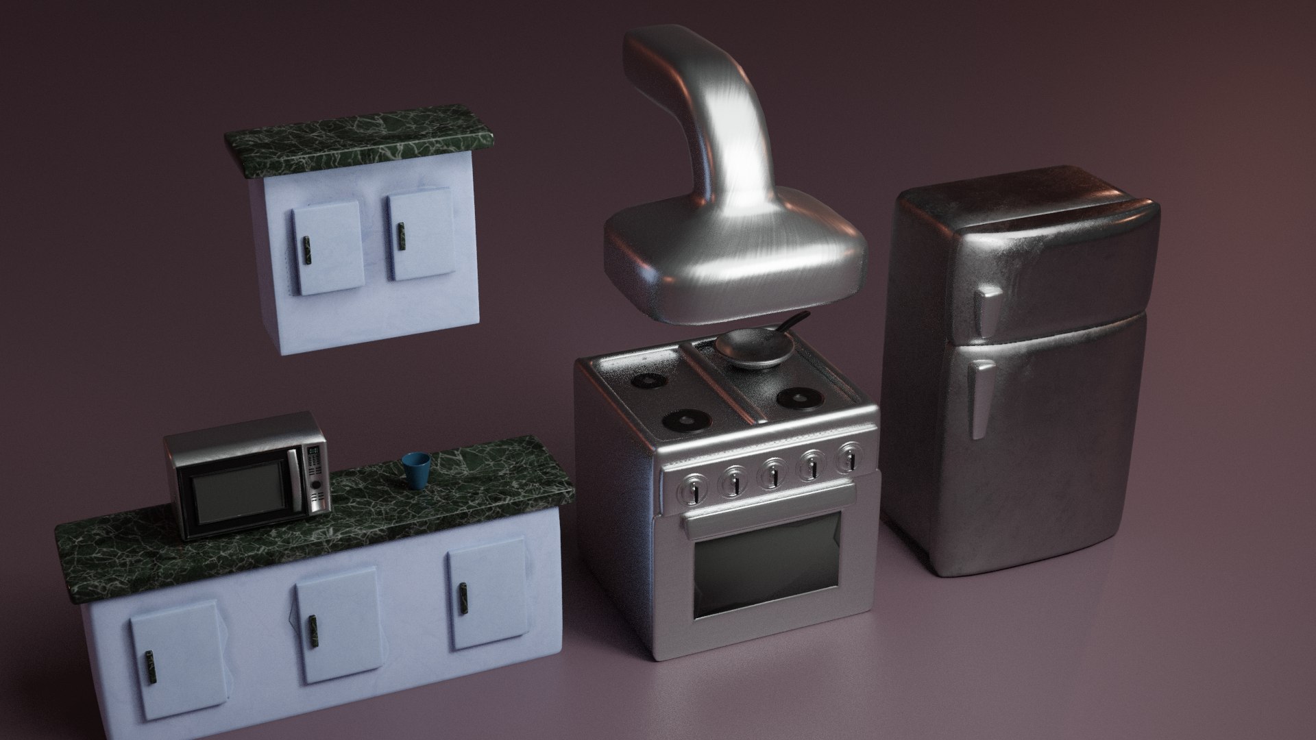 Kitchen Asset 3D Model - TurboSquid 1925073