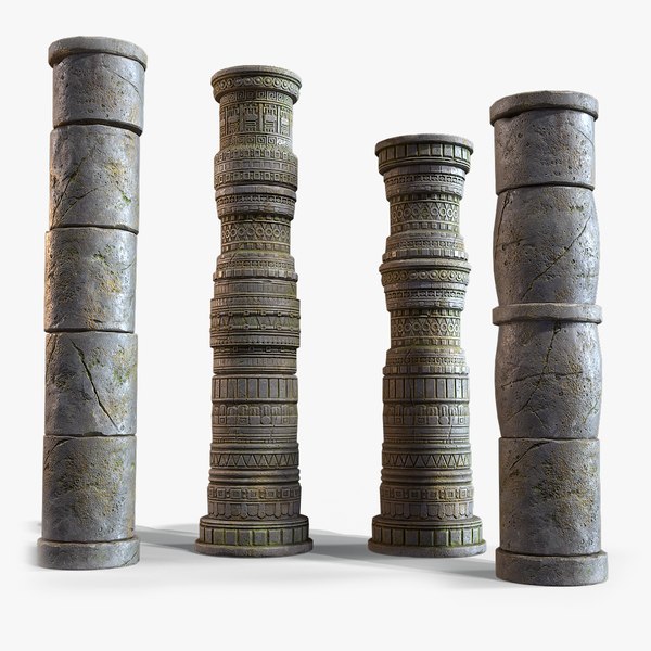 modelo 3d columnas modulares aztecas - TurboSquid 2219216