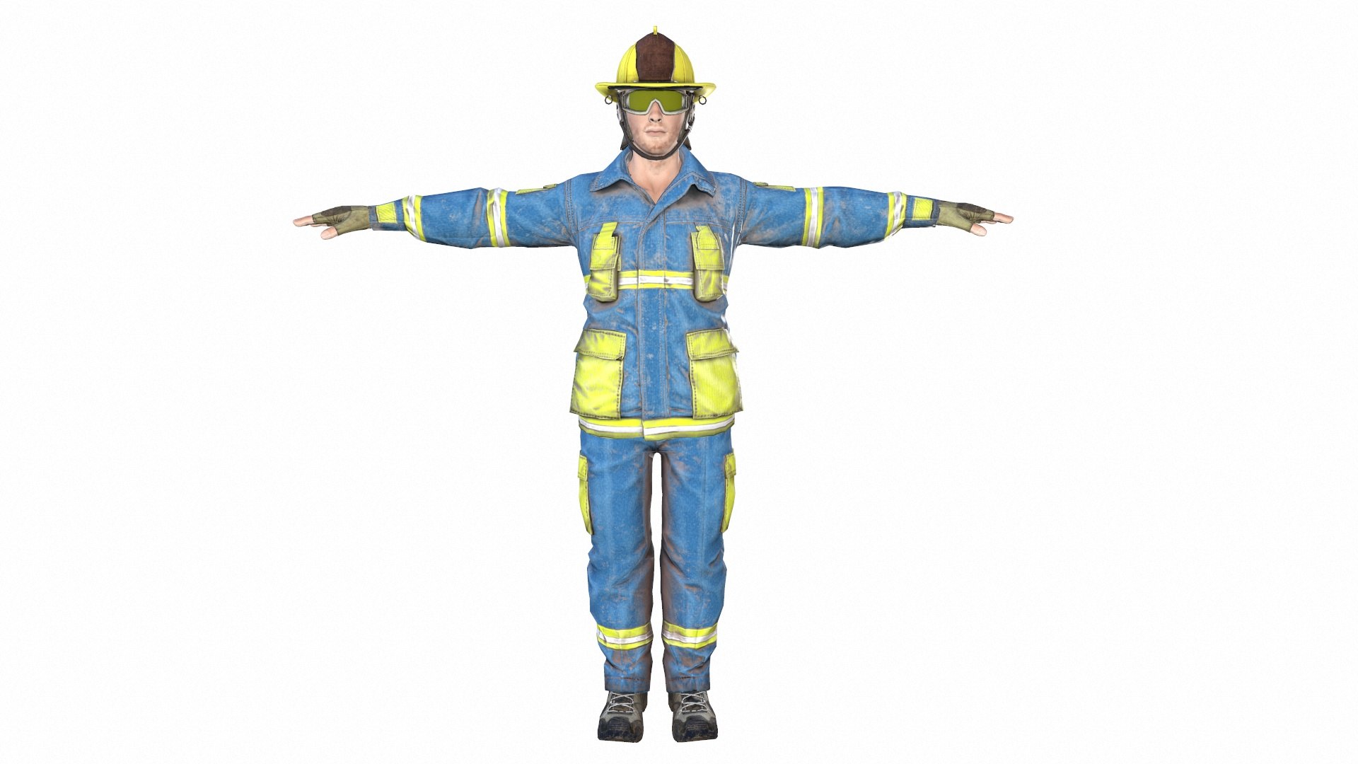 3D Fire Fighter Model - TurboSquid 2442105