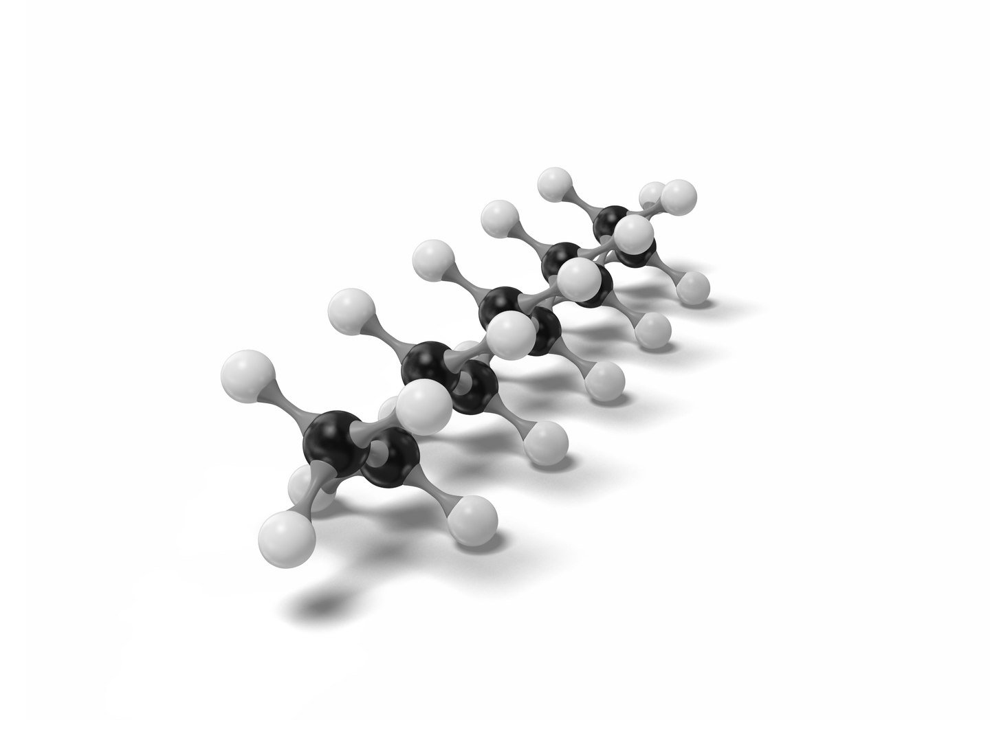 Decane Molecule C10h22 Modeled Model - TurboSquid 1540942