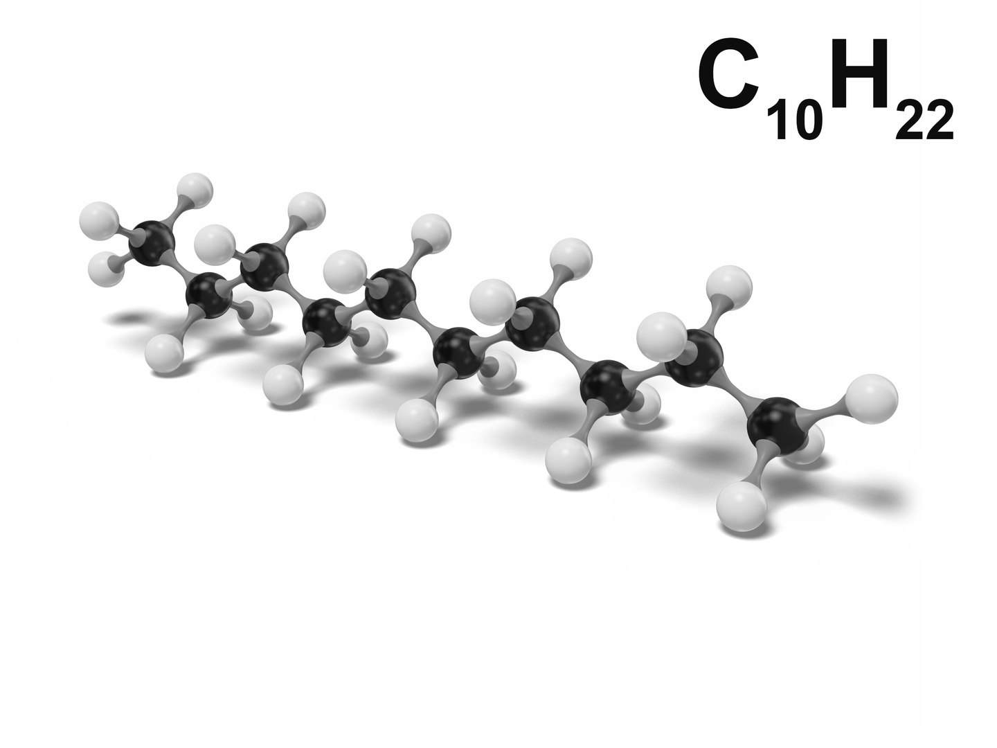 Decane Molecule C10h22 Modeled Model - TurboSquid 1540942