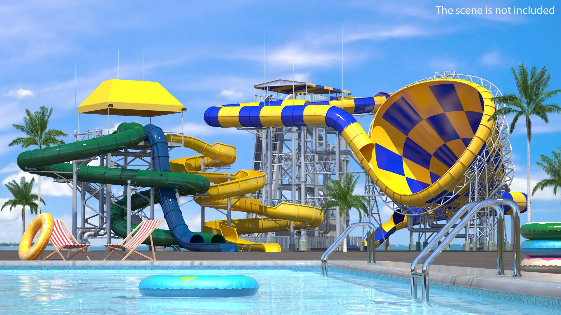 Water Slide Tube 3D Model - TurboSquid 1493324