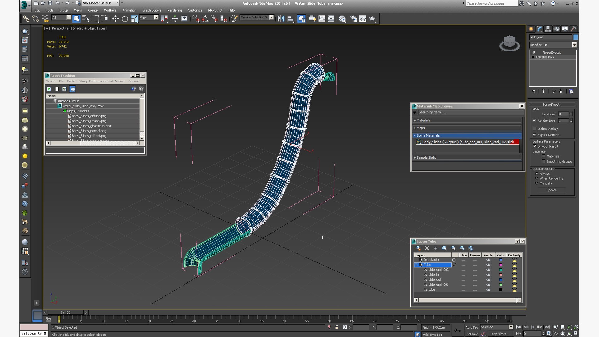 Water Slide Tube 3D Model - TurboSquid 1493324