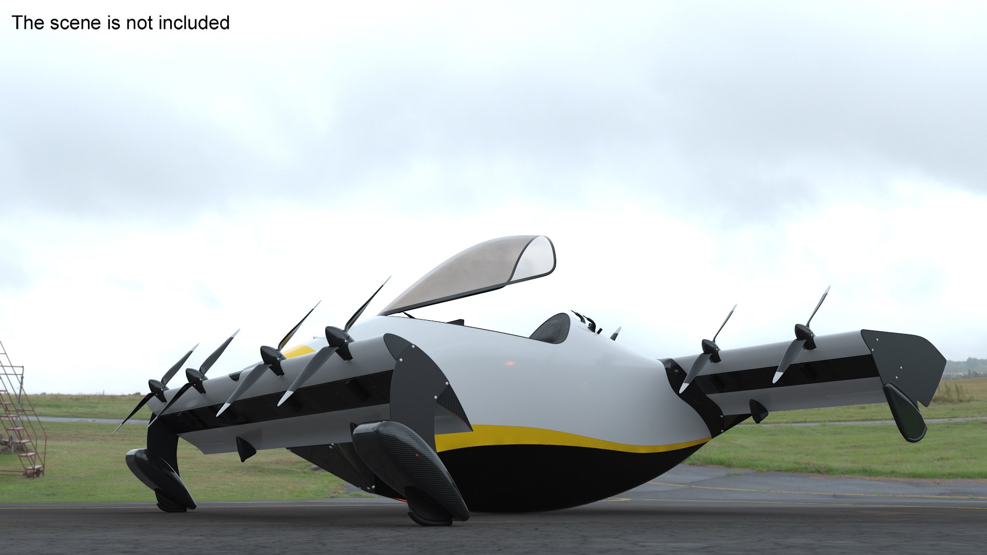 Personal EVTOL Aircraft With 8 Propellers Rigged 3D Model - TurboSquid ...