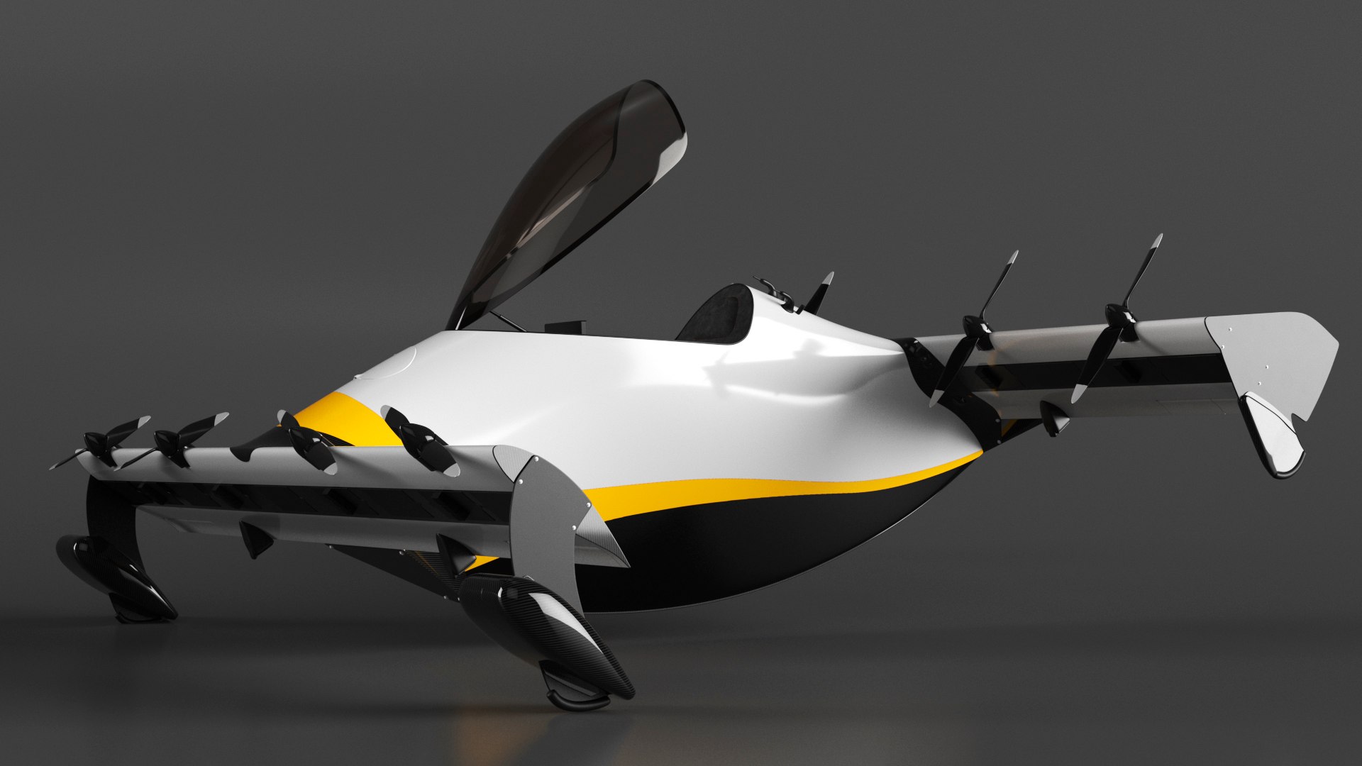 Personal EVTOL Aircraft With 8 Propellers Rigged 3D Model - TurboSquid ...
