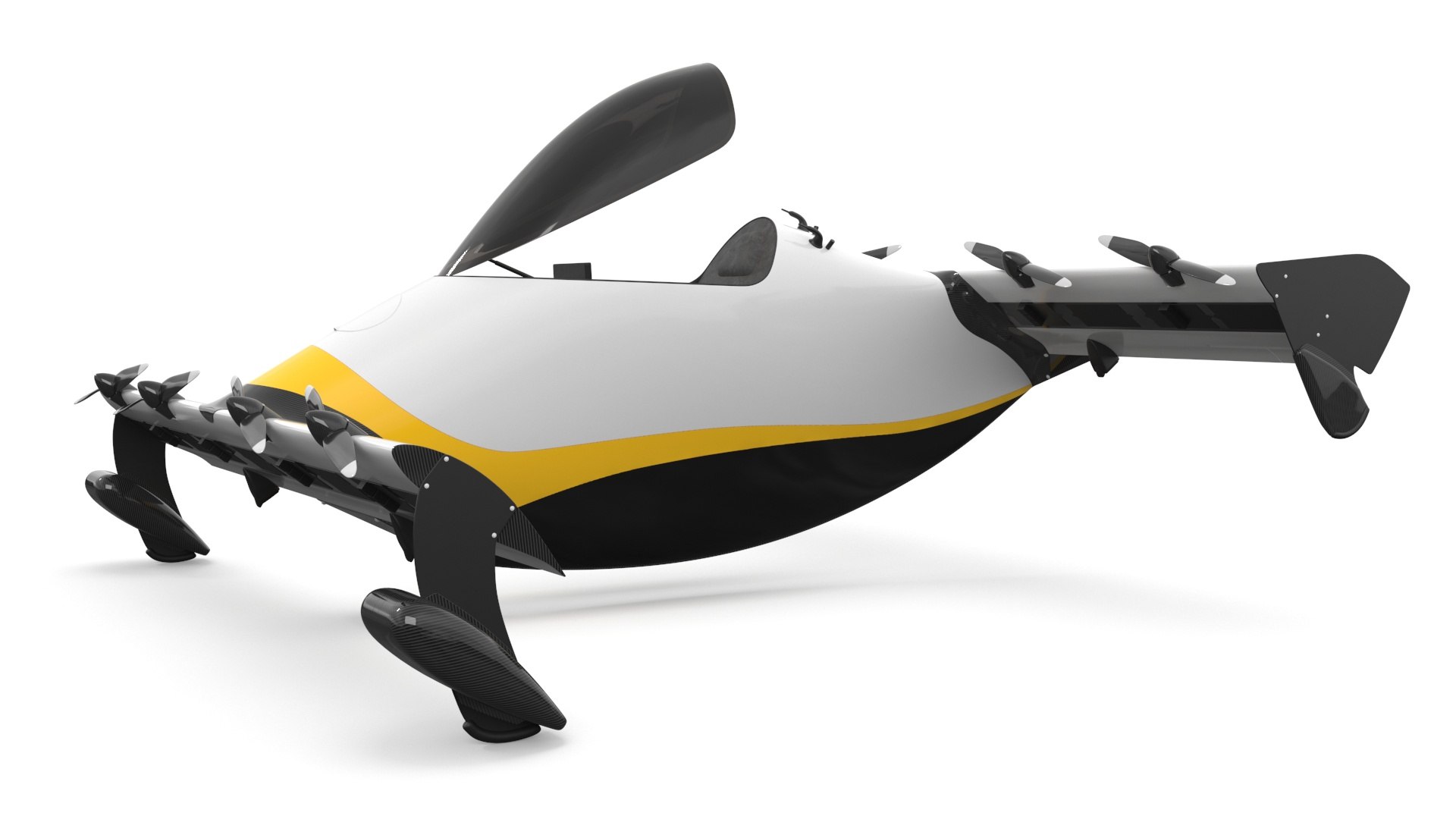Personal EVTOL Aircraft With 8 Propellers Rigged 3D Model - TurboSquid ...
