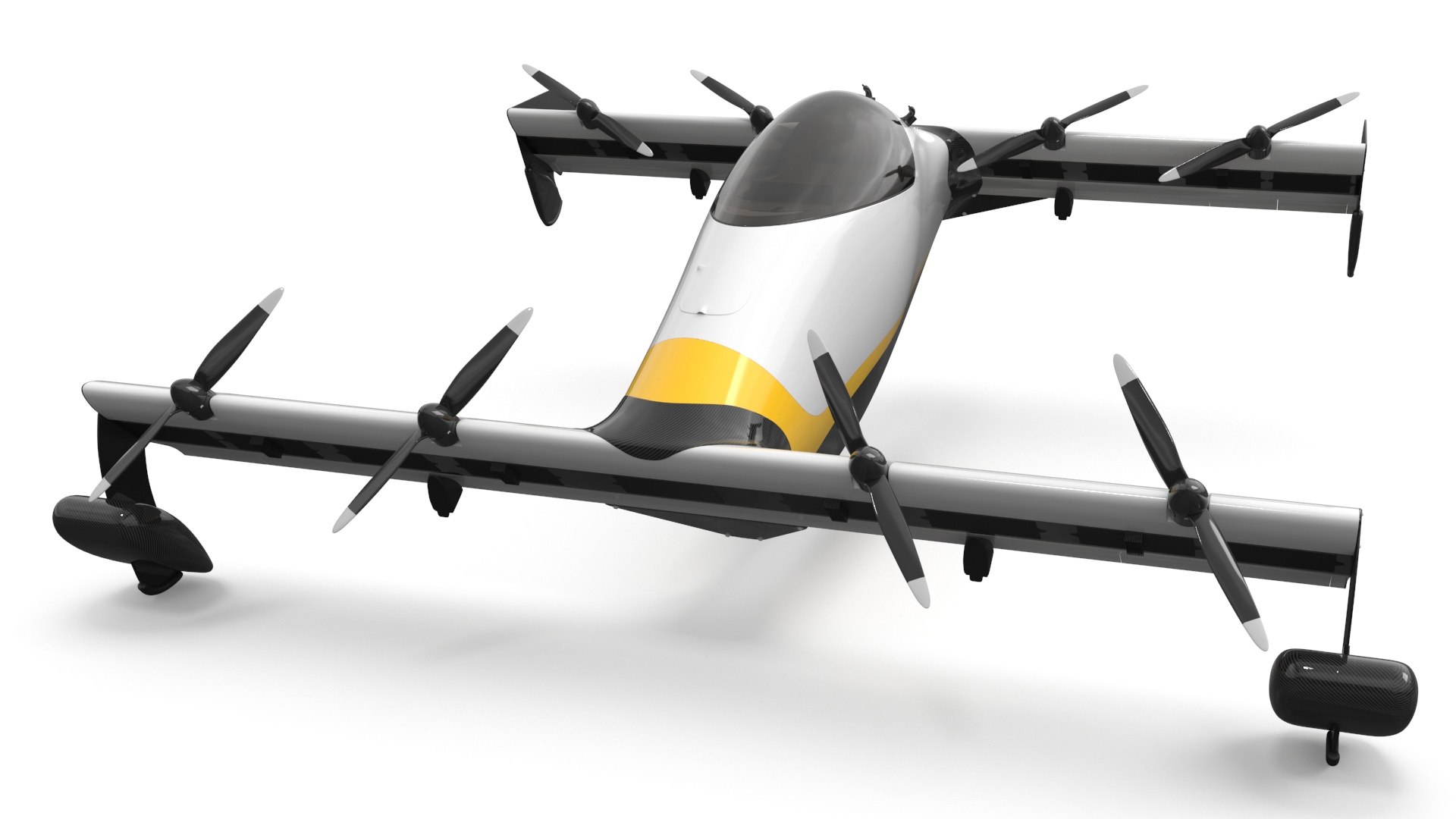 Personal EVTOL Aircraft With 8 Propellers Rigged 3D Model - TurboSquid ...